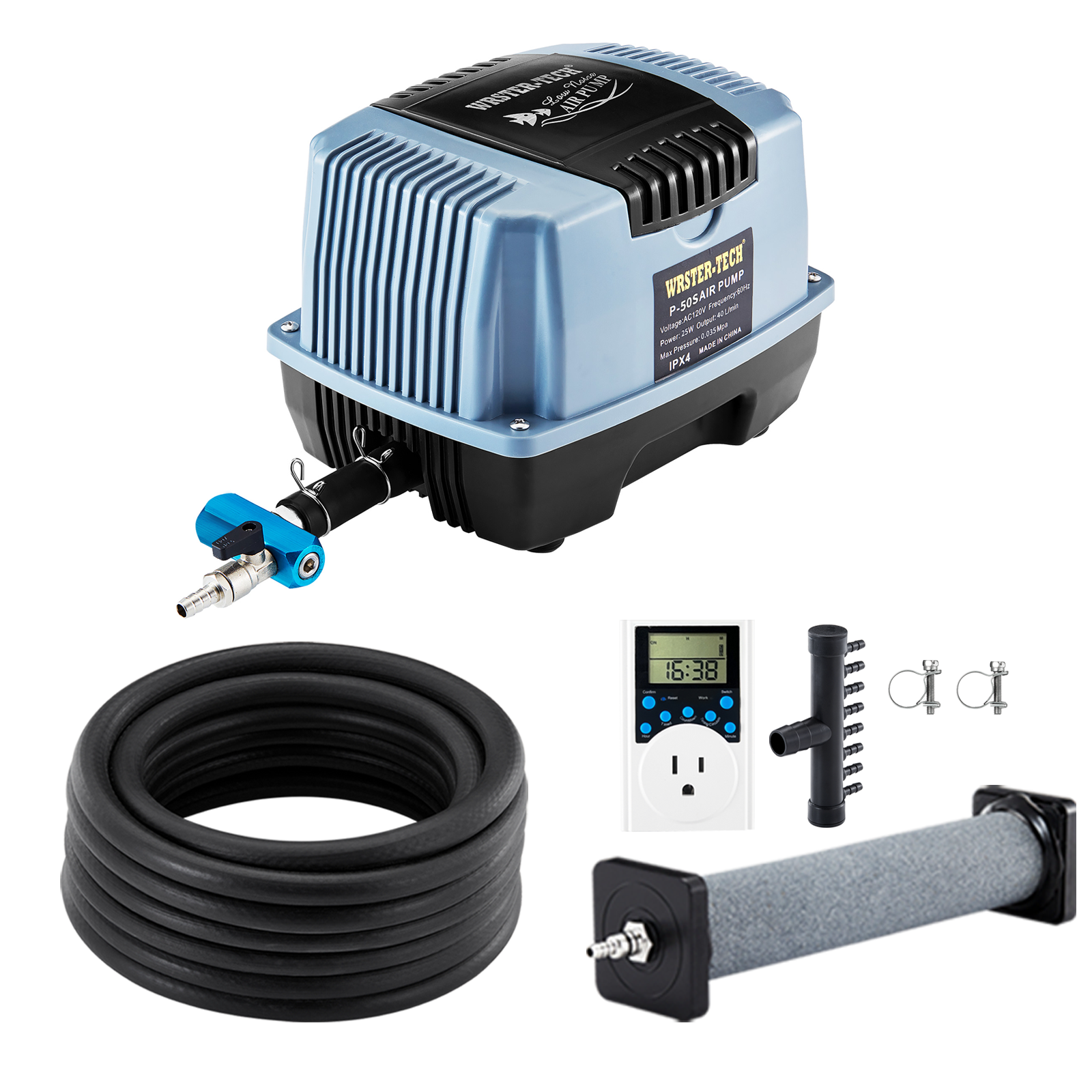 6Sizes Fish Tank Aquarium Air Bubble Aeration Tube Oxygen Pump Diffuser ...