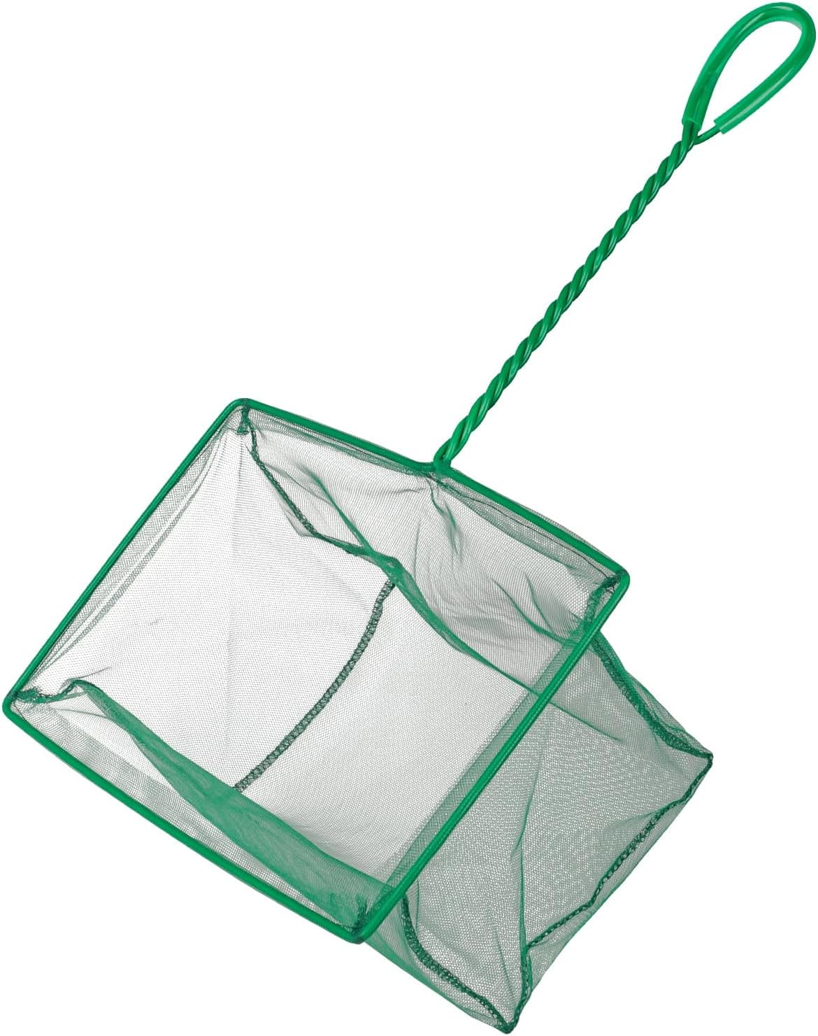 Aquarium Fish Net with Braided Metal Handle Square Net with Soft Fine ...