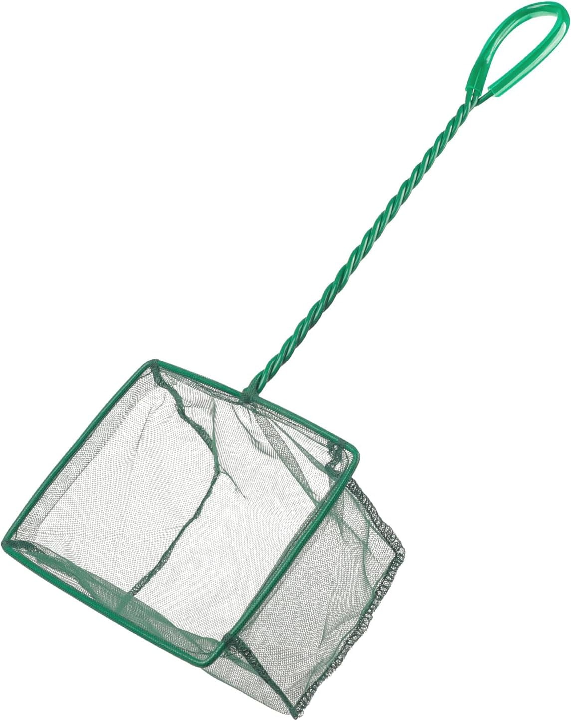 Aquarium Fish Net with Braided Metal Handle Square Net with Soft Fine ...