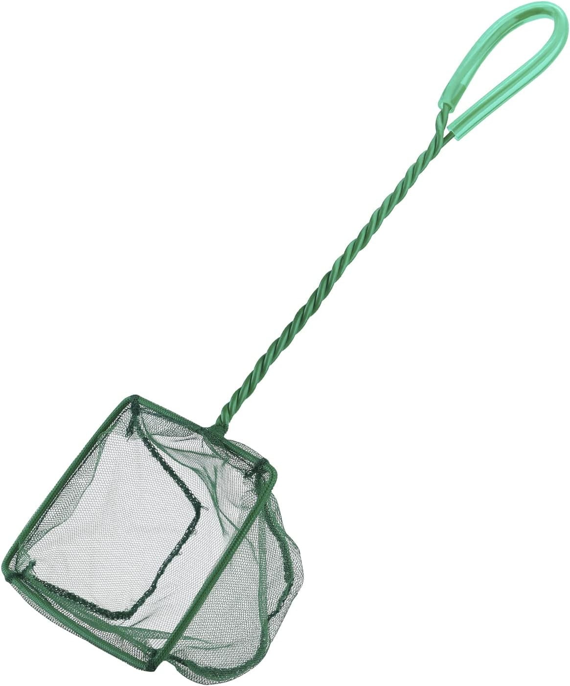 Aquarium Fish Net with Braided Metal Handle Square Net with Soft Fine ...