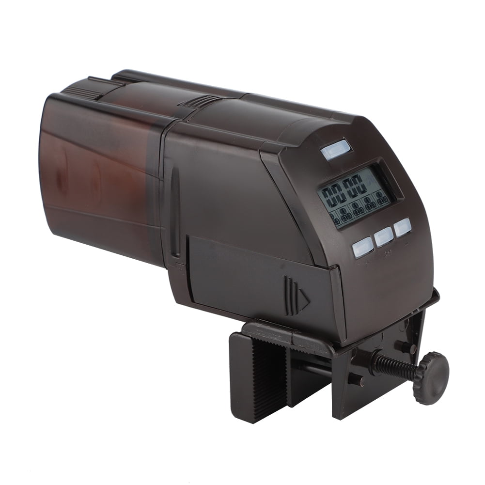 Aquarium Fish Tank Automatic Feeder with LCD Display, Intelligent ...