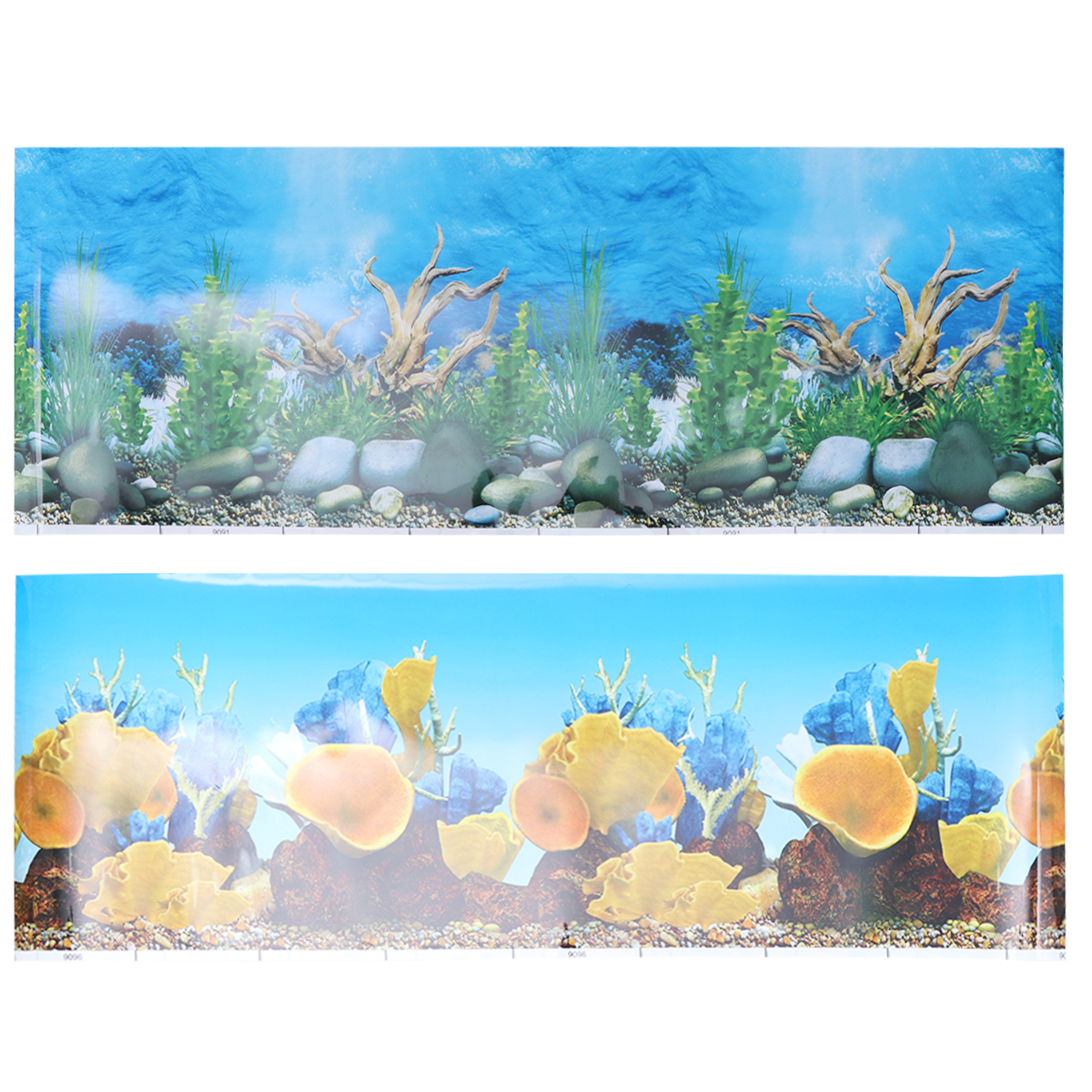 Aquarium Fish Tank Background Decal 3D Double-sided Wallpaper Fish Tank ...