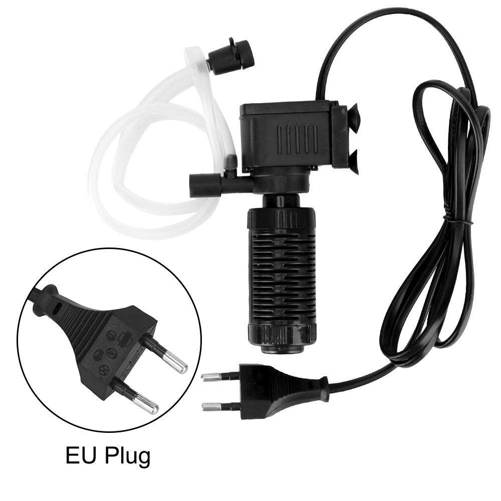 Aquarium Fish Tank Filter Pump 3 in 1 Filter Oxygenation Submersible ...