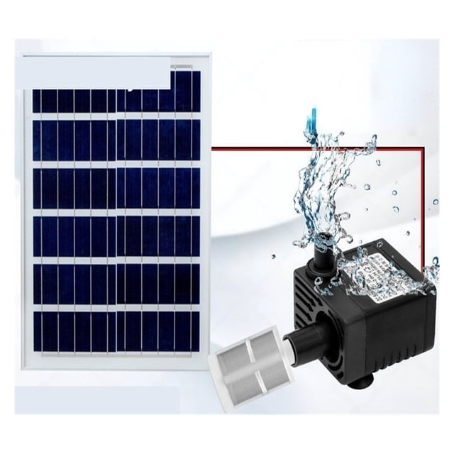 Aquarium Fountain Garden Solar Submersible Water Pump Rockery ...