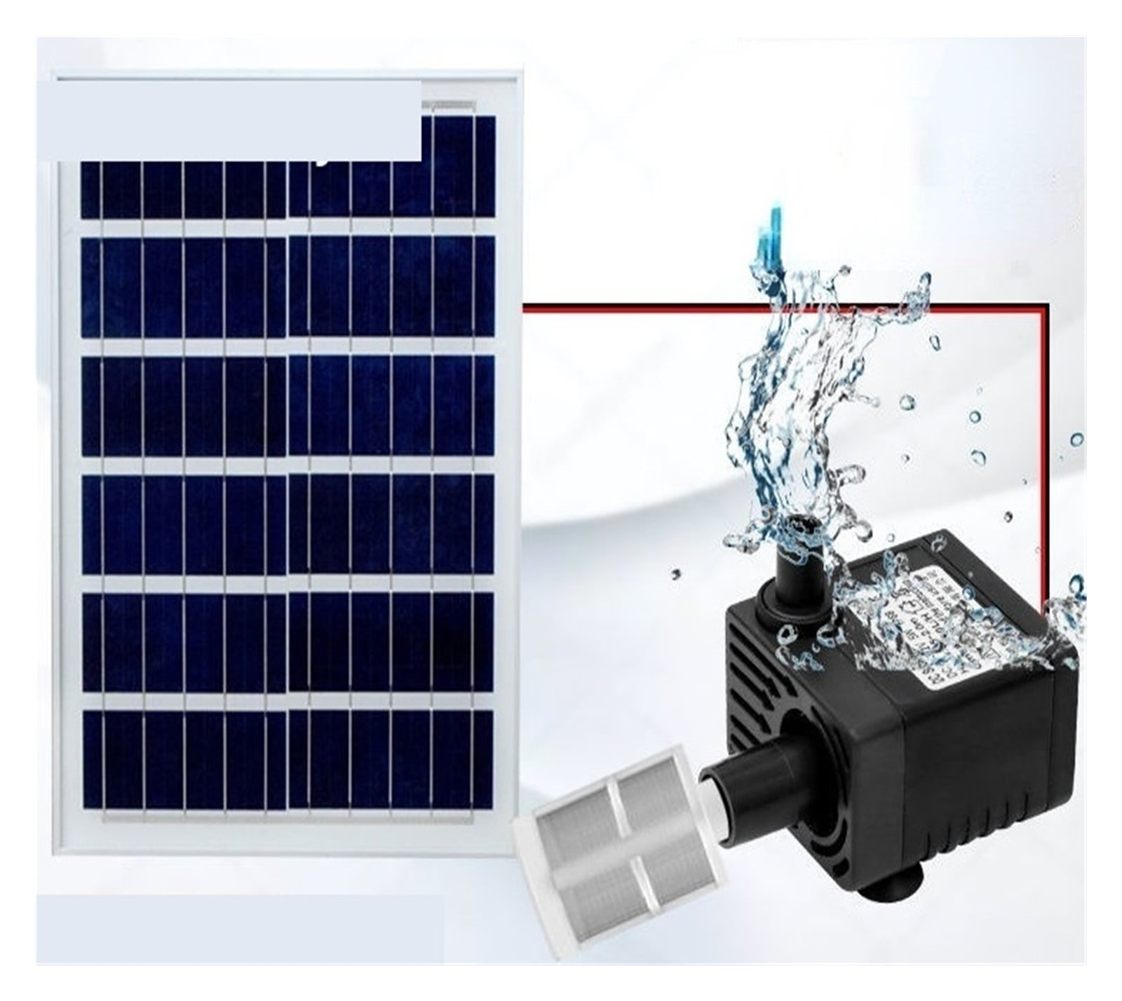 Aquarium Fountain Garden Solar Submersible Water Pump Rockery ...