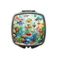 Aquarium Full Of Fish Watercolor Travel Makeup Handbag Purse Small ...