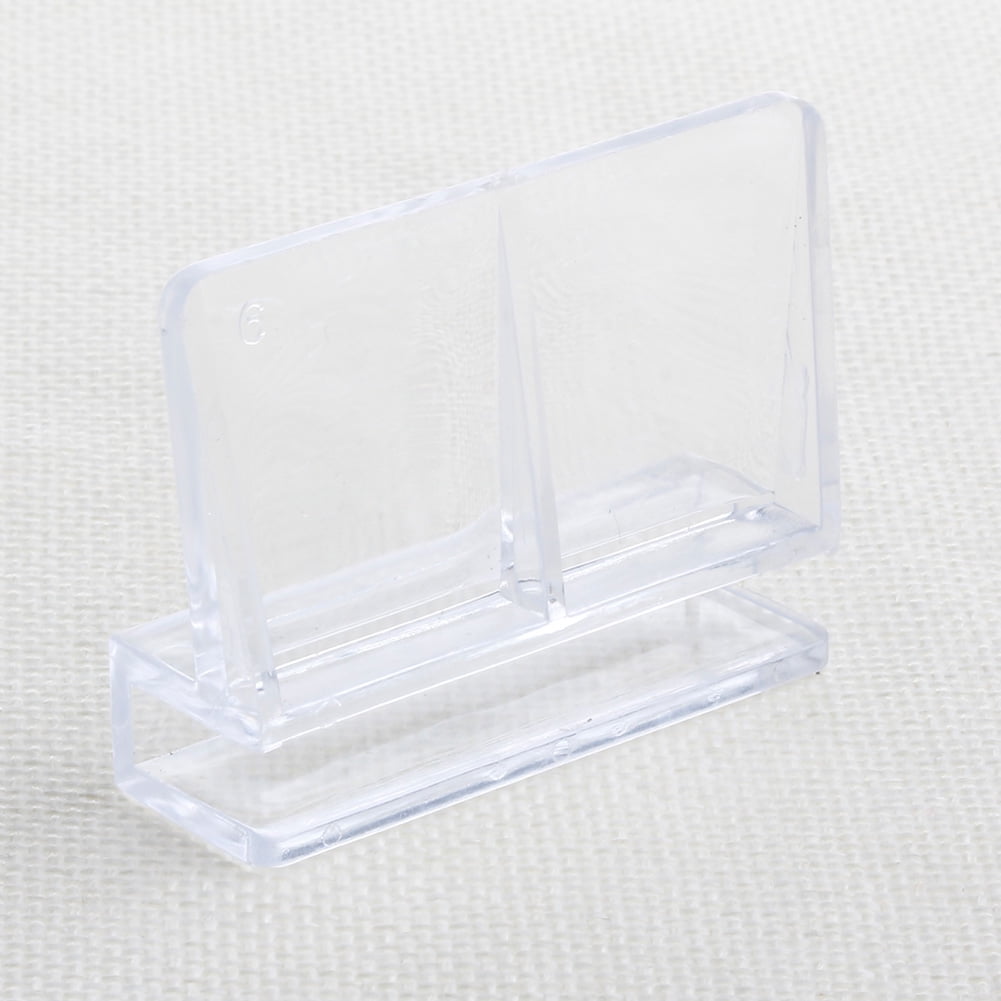 Aquarium Glass Cover Clip Clear Acrylic Support Holder Clamps for 0.24 ...