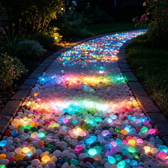 Aquarium Glowing Stones 200 Pieces Multicolor Luminous Rocks for Fish ...