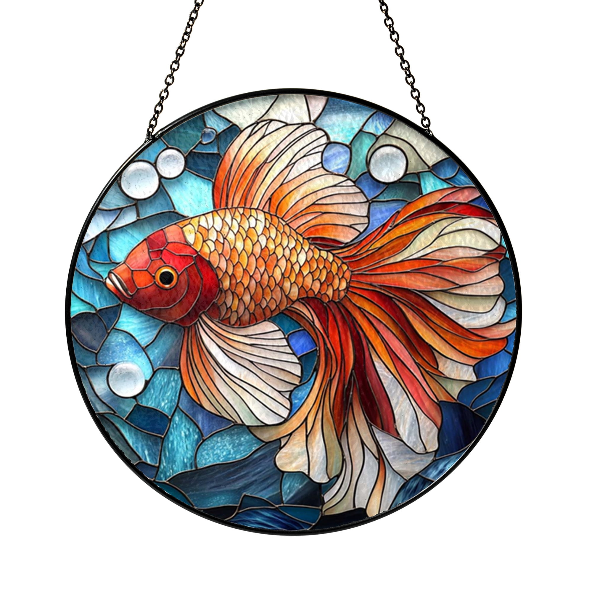 Aquarium Goldfish Round Window Hanging Art2001 - Walmart.com