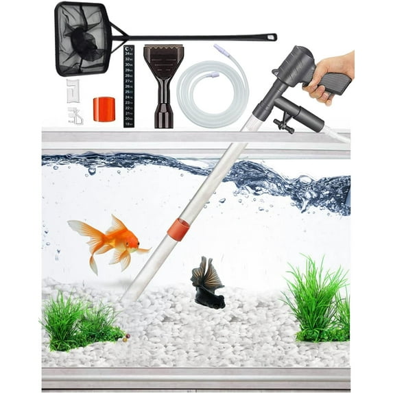 Aquarium Gravel Cleaner [2025 Edition] Vacuum Fish Tank Vacuum Cleaner ...