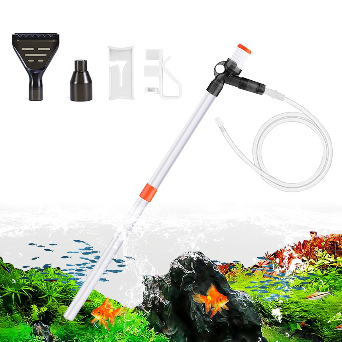 Aquarium Gravel Cleaner Fish Tank Supplies Aquarium Vacuum Cleaner 5 in ...
