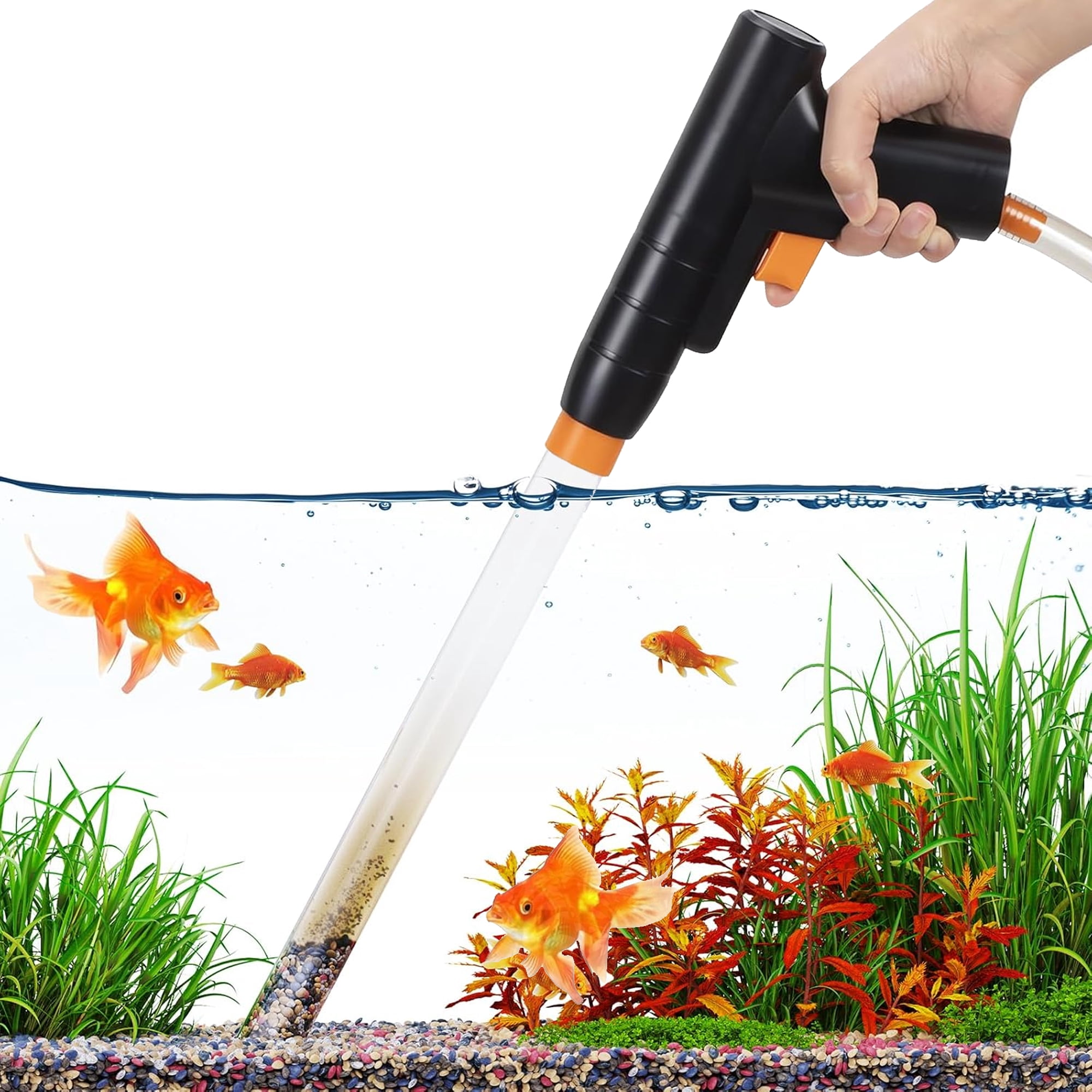 Aquarium Gravel Cleaner, Manual Fish Tank Vacuum Gravel Cleaner ...