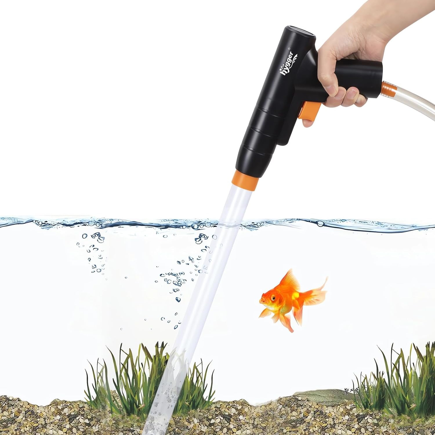 Aquarium Gravel Cleaner, New Quick Water Changer with Air-Pressing ...