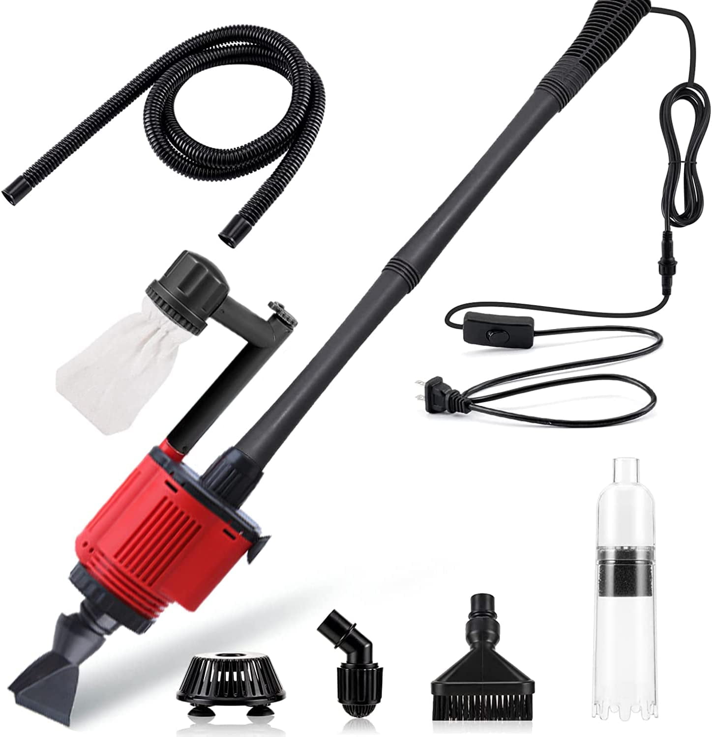 Aquarium Gravel Cleaner Siphon Kit, 6 in 1 Automatic Fish Tank Cleaning ...