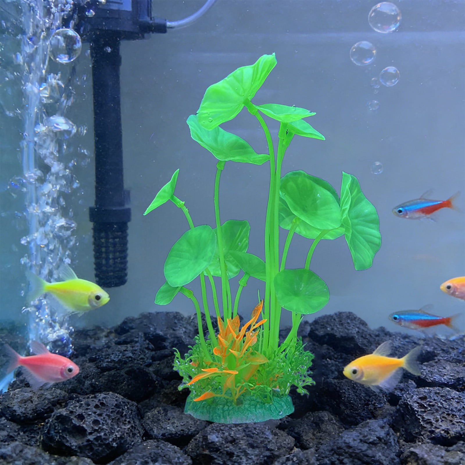 Aquarium Greenery Kadlawus Aquarium Greenery, Plastic Aquatic Foliage ...