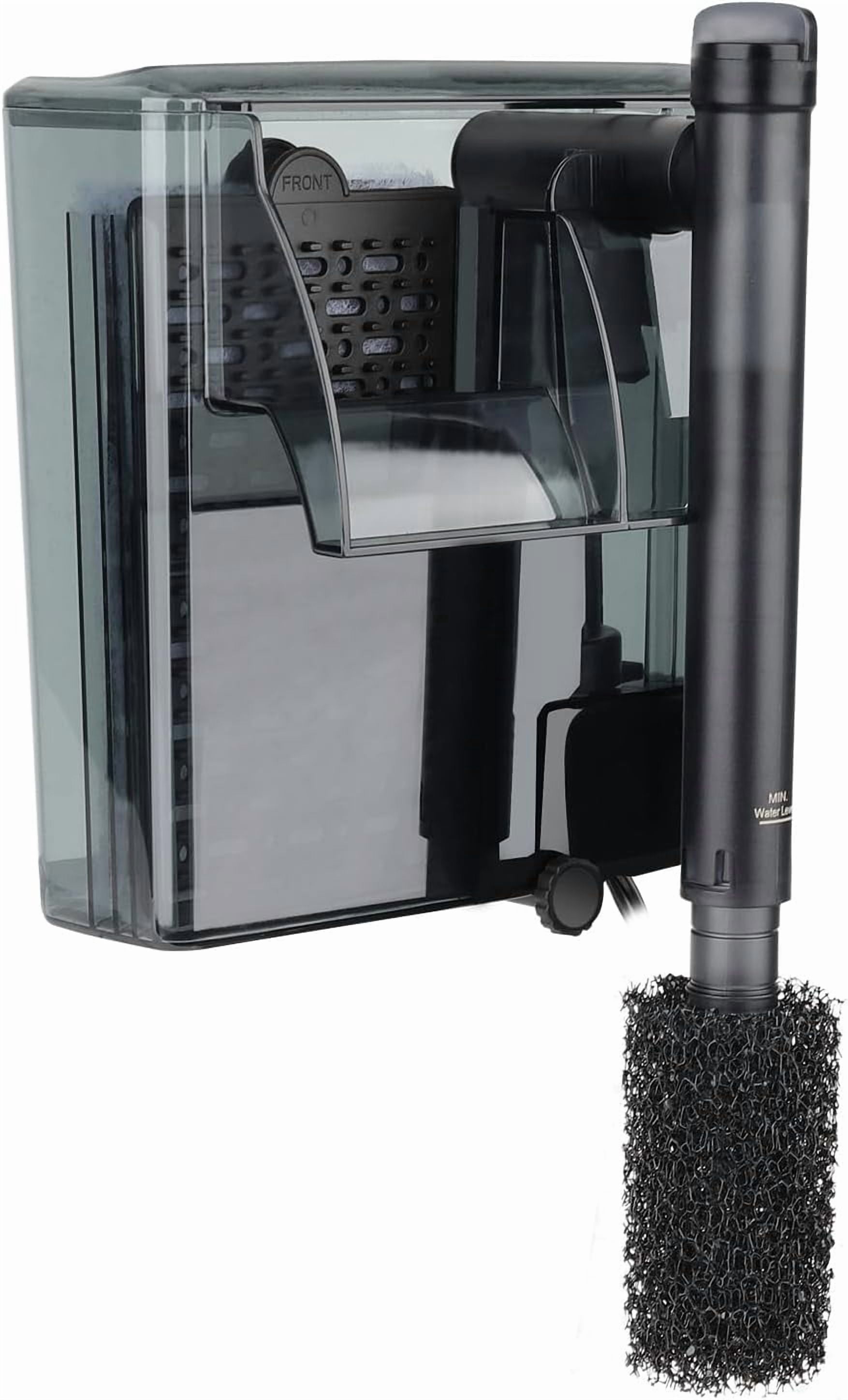 Aquarium HOB Filter 105 GPH for 10-20 Gallon Fish Tank Power Filter ...