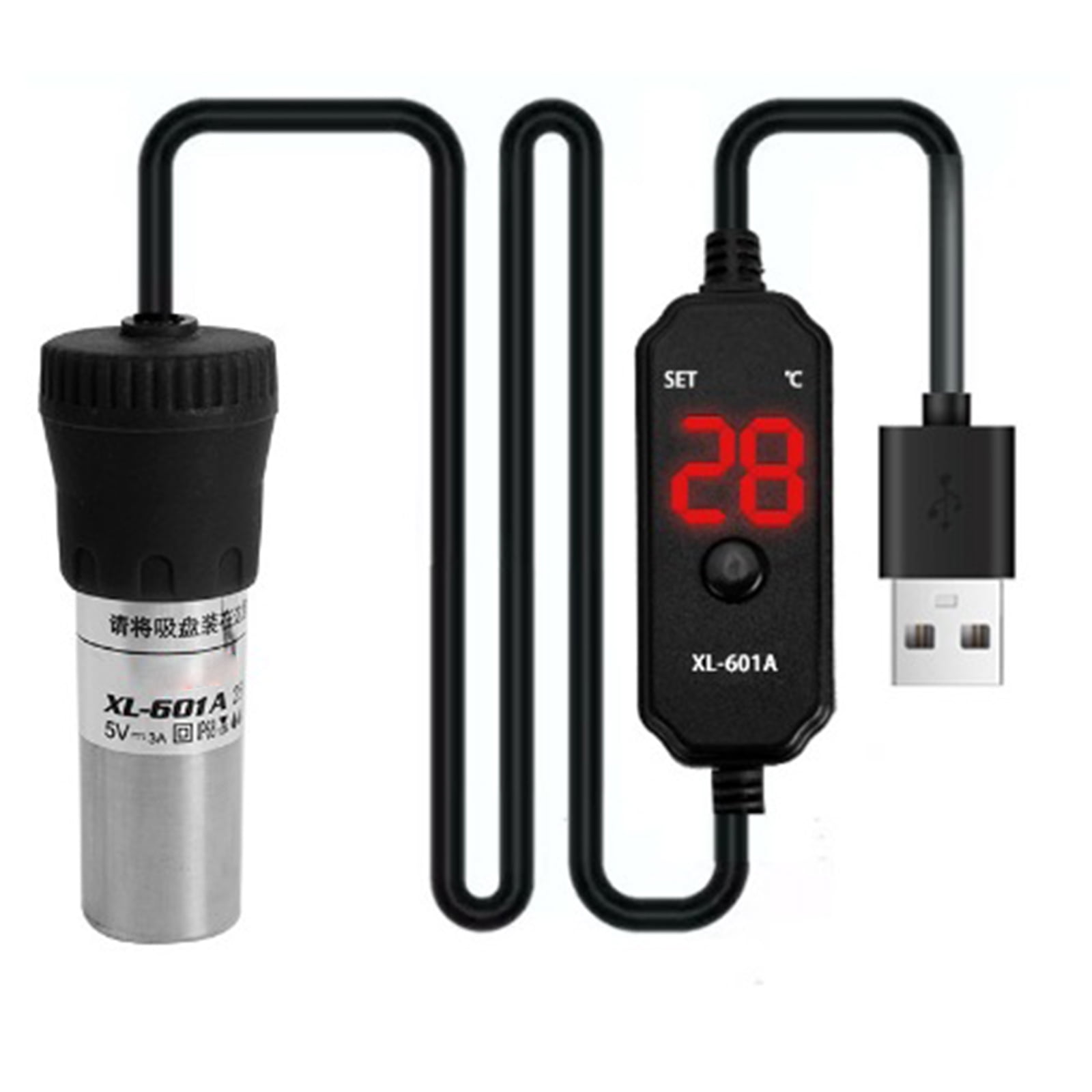 Aquarium Heater 25W Adjustable Submersible Mini Fish Tank Heater with ...