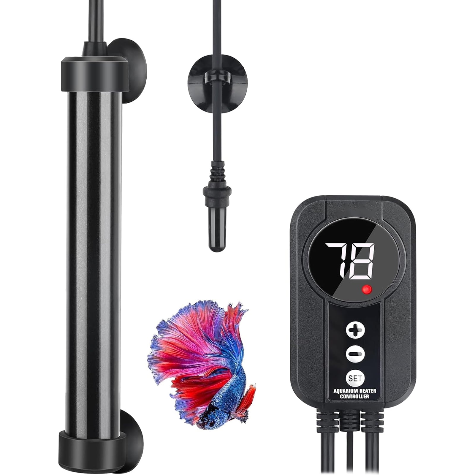 Aquarium Heater 50W, Titanium Heater with Temperature Calibration ...