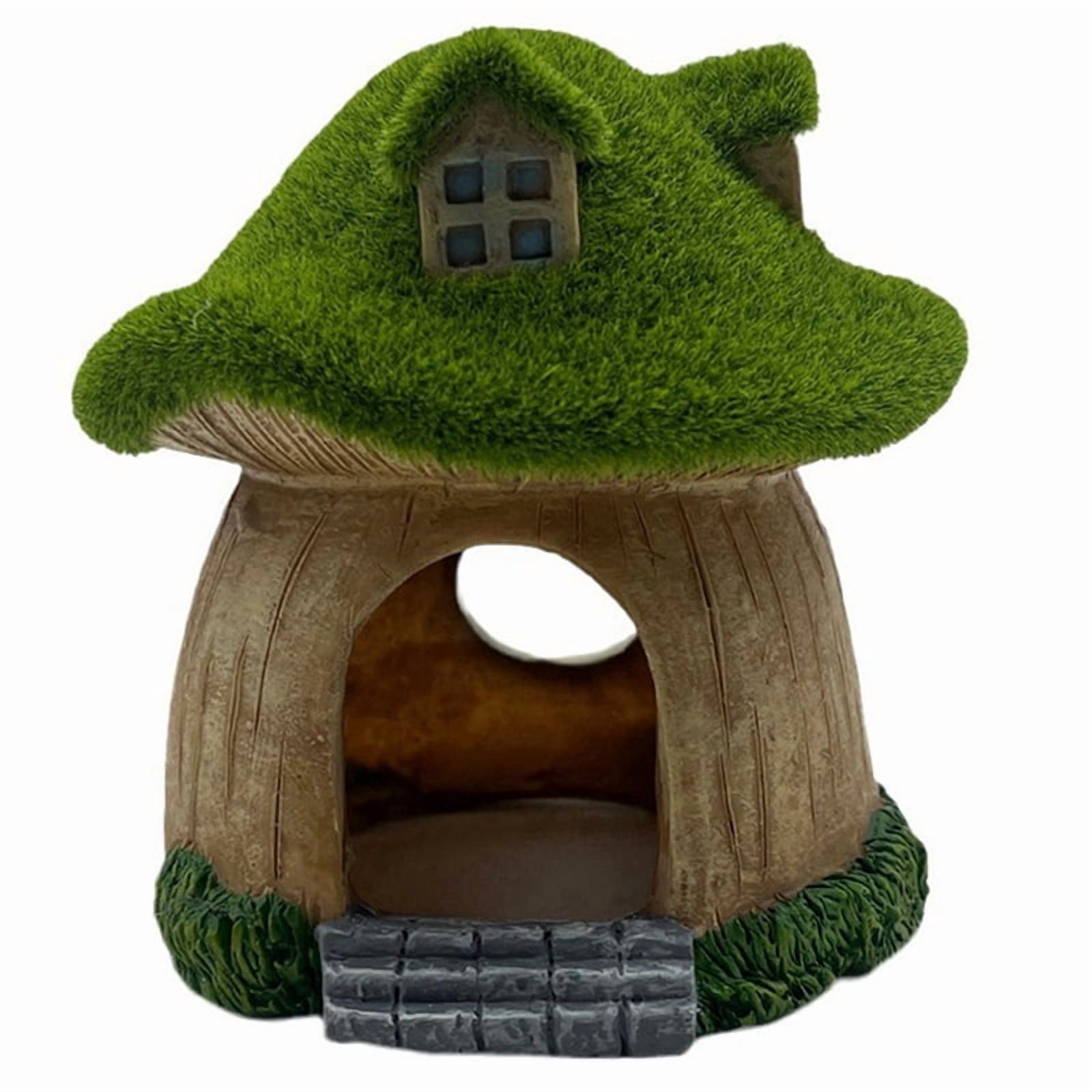 Aquarium House Resin Fish Tank Caves Mushroom Hut Landscape Fish Cave ...