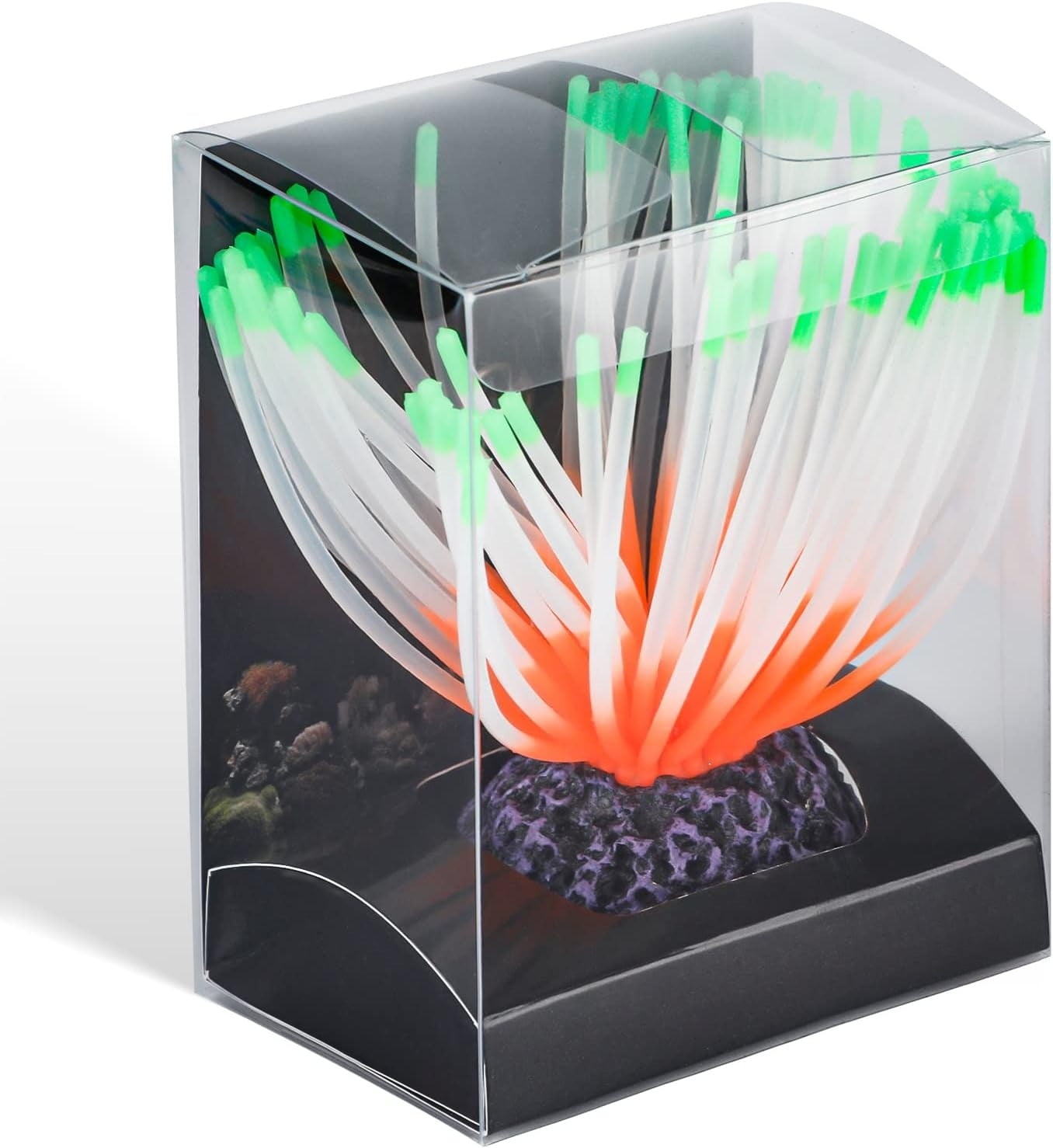 Aquarium Imitative Rainbow Sea Urchin Ball Artificial Silicone Ornament ...