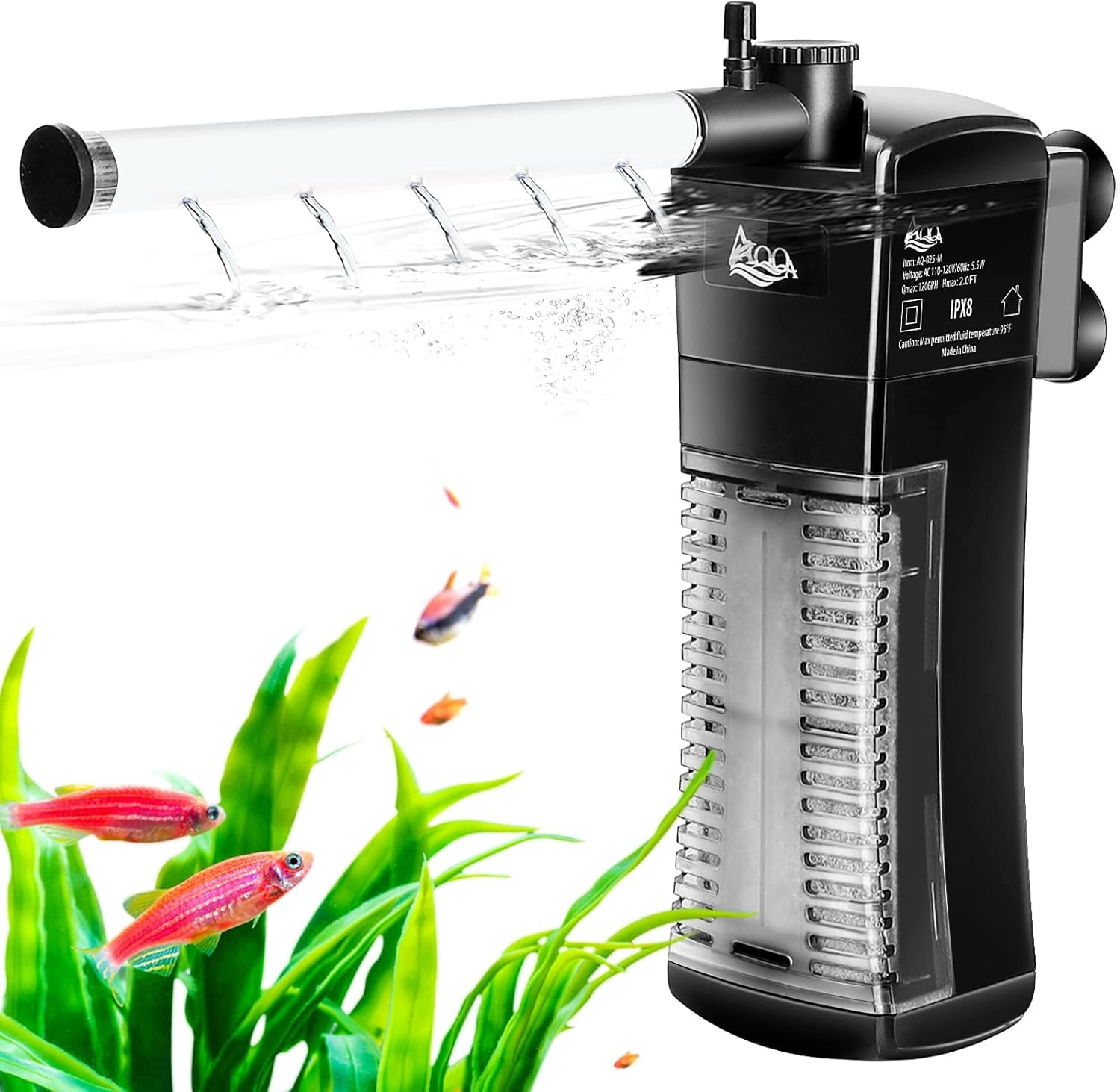 Aquarium Internal Filter Submersible Power Filter in-Tank with ...
