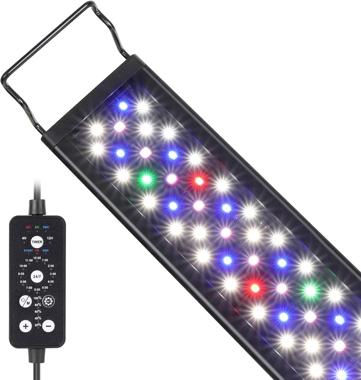 Aquarium LED Light 36W 24/7 Lighting, Sunrise-Daylight-Moonlight & DIY ...