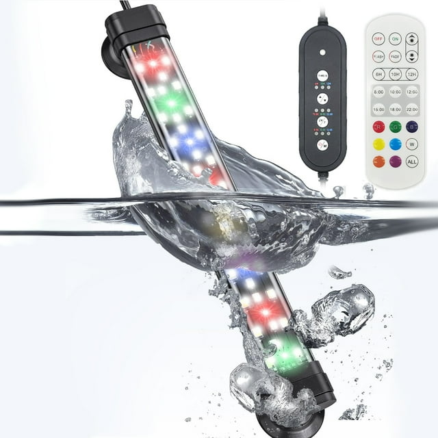 Aquarium LED Light Fish Tank Light Full Spectrum White Blue Red Green ...