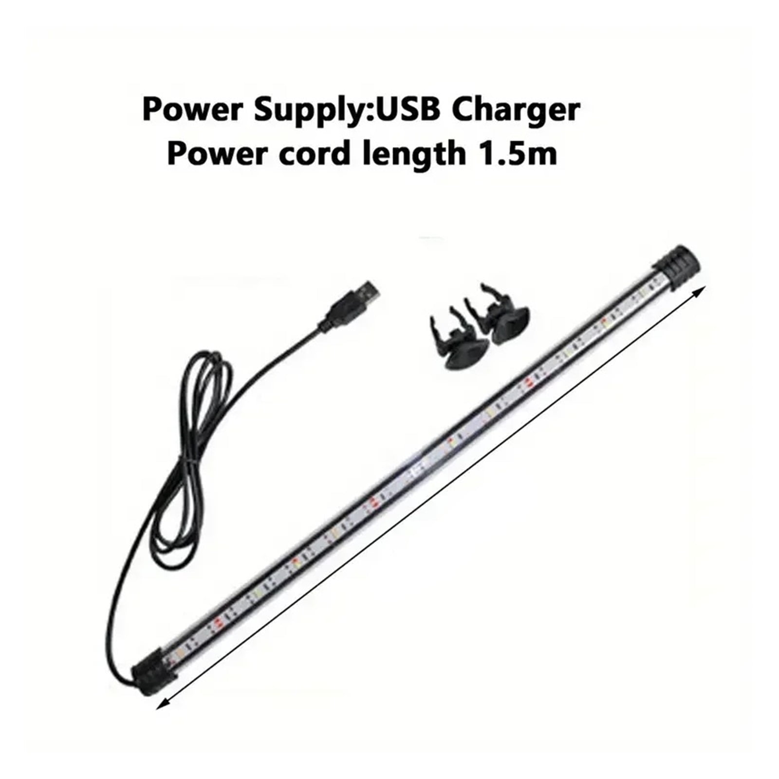 Aquarium LED Lighting Submersible Mood Lamp USB Waterproof Fish Tank ...