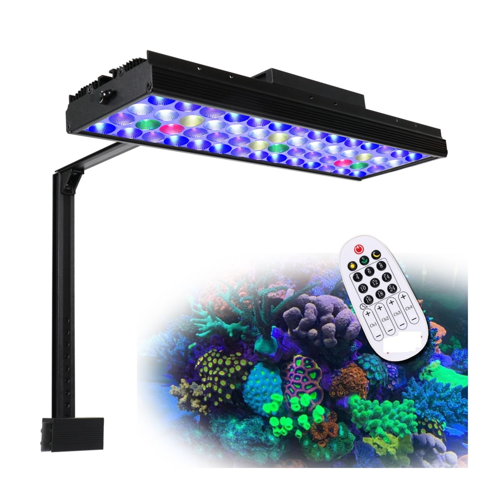 Aquarium LED Reef Light, Dimmable Full Spectrum Marine LED For ...