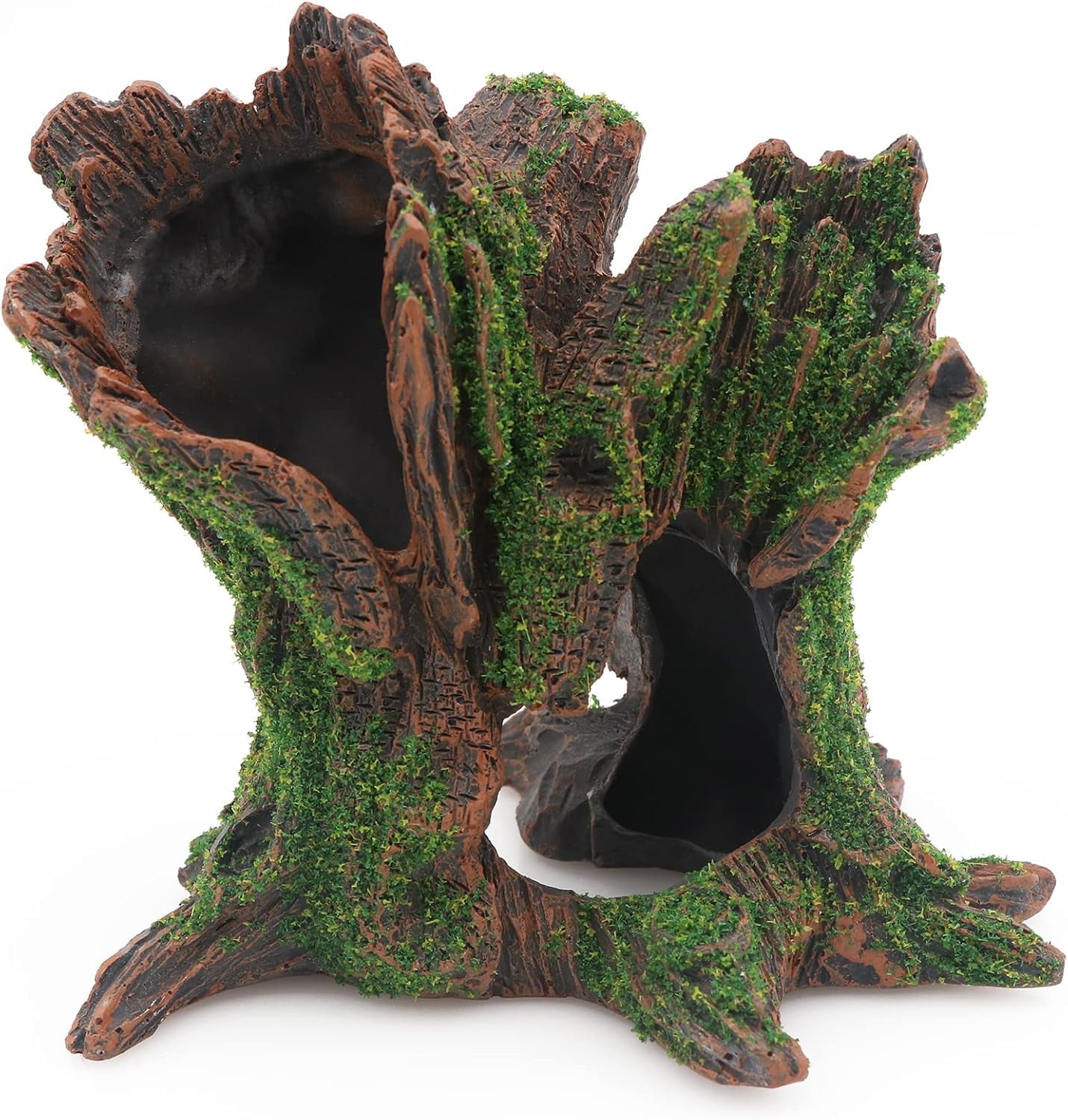 Aquarium Landscape Tree Stump Trunk Hollow Cave Rocks for Fish Hiding ...