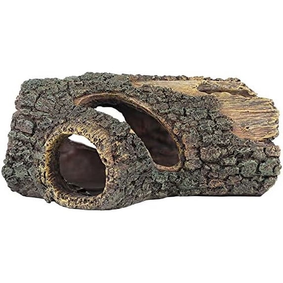 Aquarium Large Betta Log Resin Hollow Tree Trunk Decor Artificial Wood ...