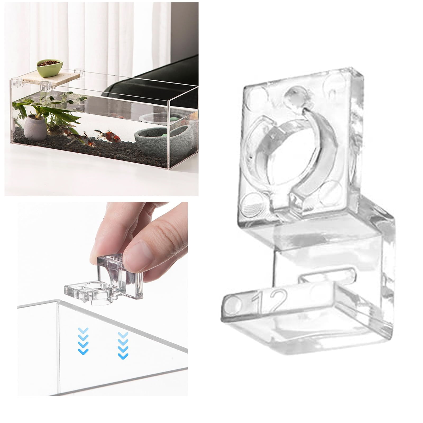 Aquarium Lid Support Bracket Fish Tank Cover Holder Stand Fishtanks ...
