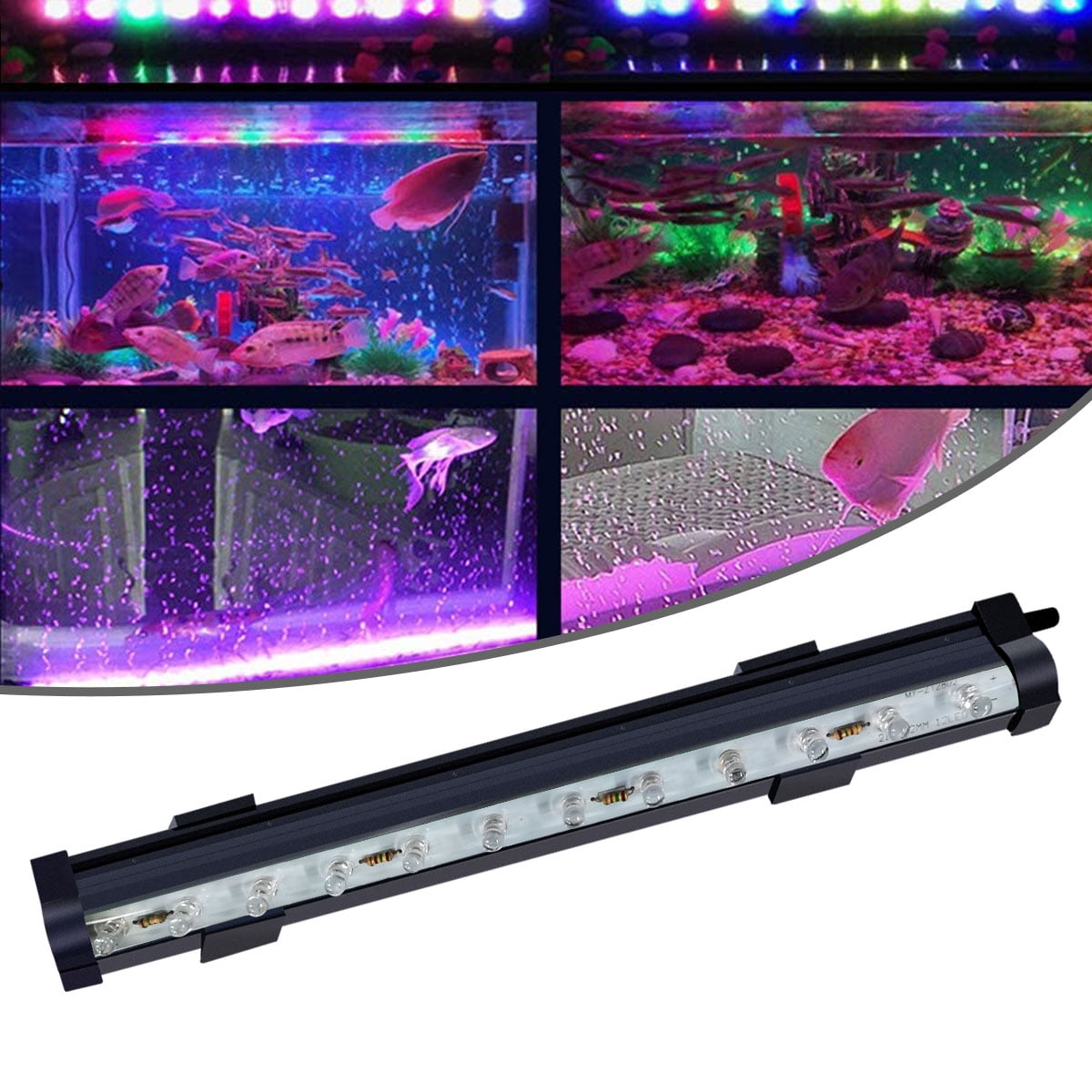 Walmart Aquarium Light, 9.8" LED Fish Tank Lights, RGB Color Changing ...