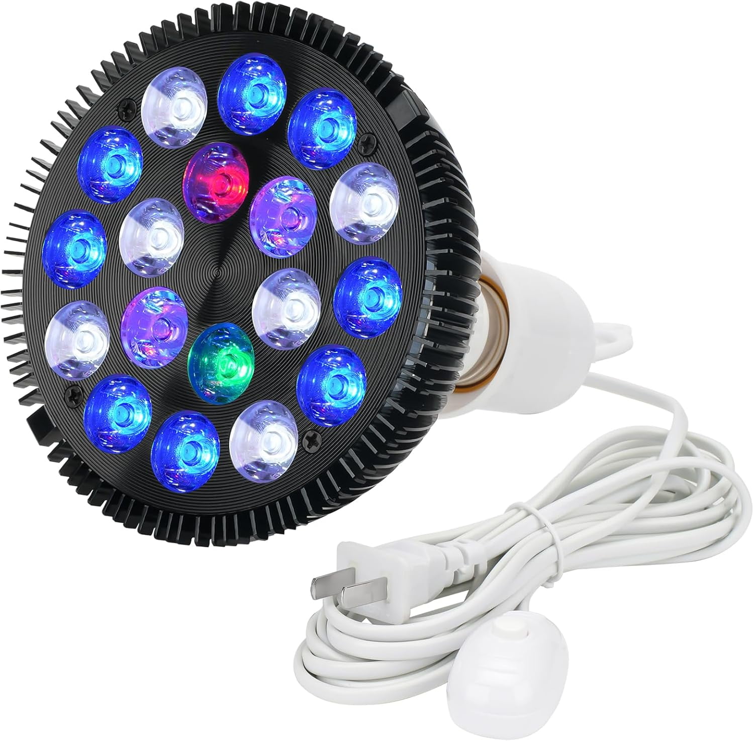 Aquarium Lights Bulb 18W Saltwater Fish Tank Light Full Aquatic Grow ...