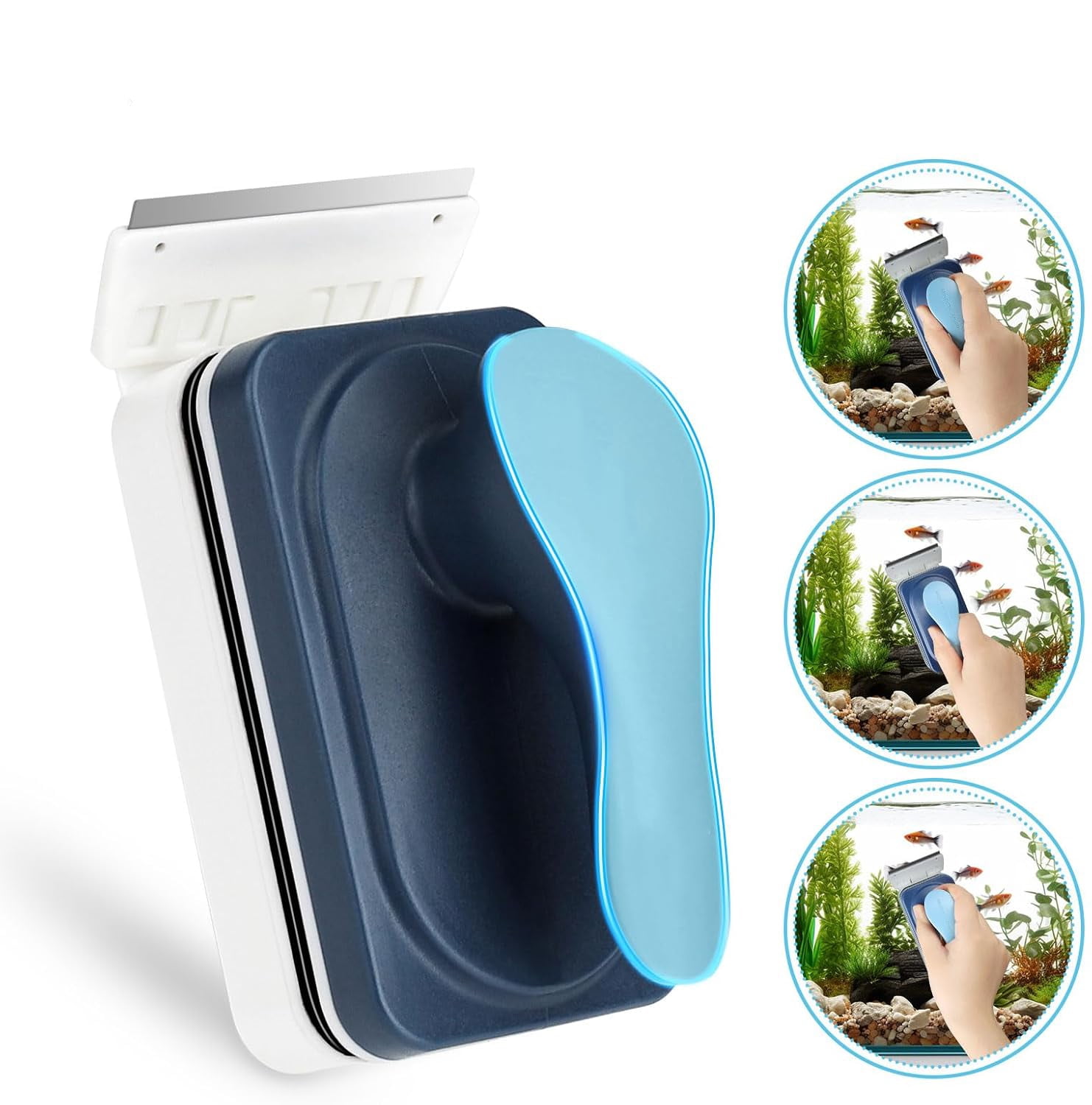 Aquarium Magnetic Glass Cleaner, Fish Tank Algae Magnet Cleaning Tool ...