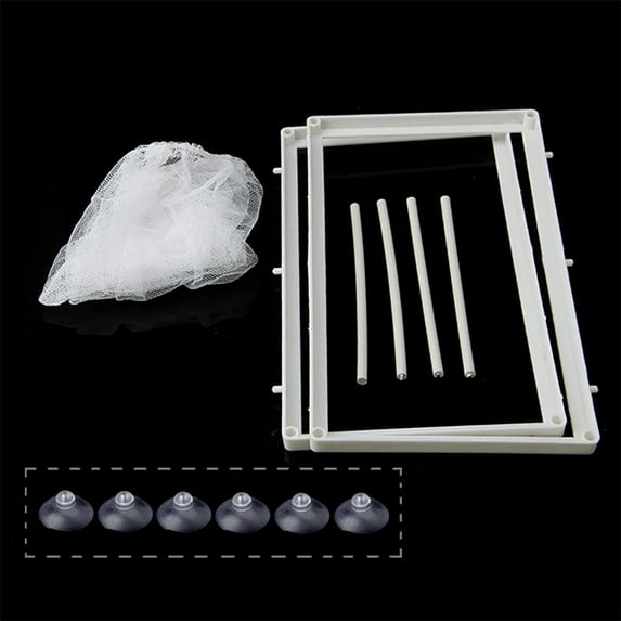 Aquarium Mesh Hatchery Fish Fry Breeder Incubator Box with Suction Cups ...