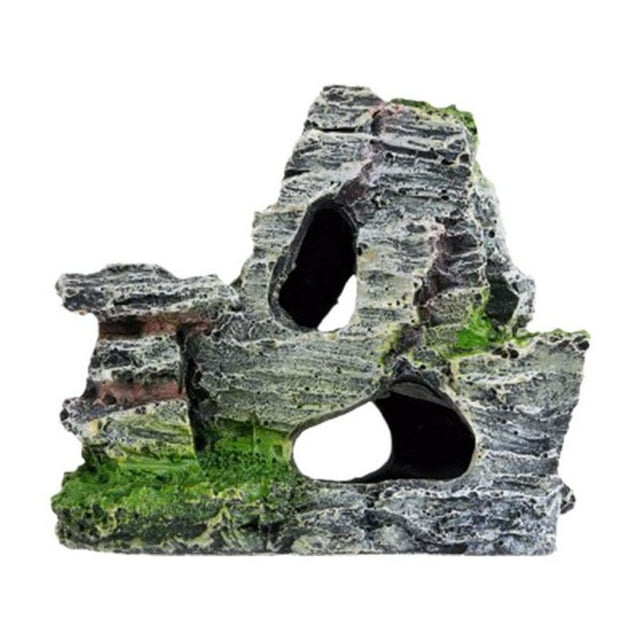Aquarium Mountain Ornament Fish Tank Decor Decoration View Cave Stone ...
