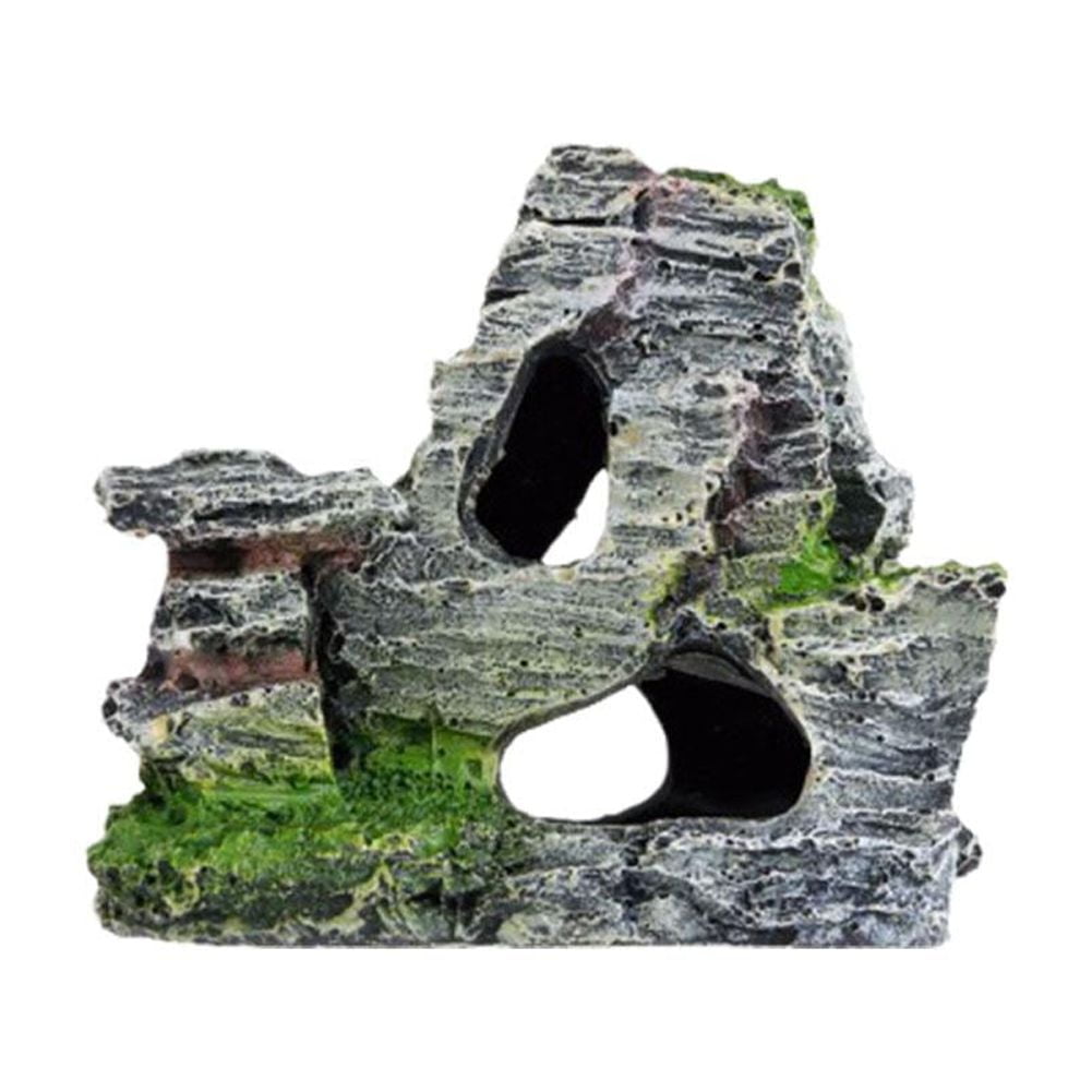 Aquarium Mountain Ornament Fish Tank Decor Decoration View Stone Cave ...