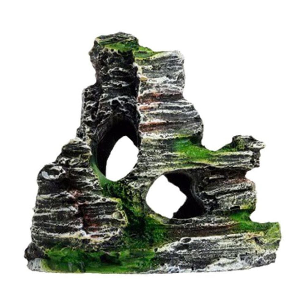 Aquarium Mountain Ornament - Resin Craft for Landscaping, Safe for Fish ...