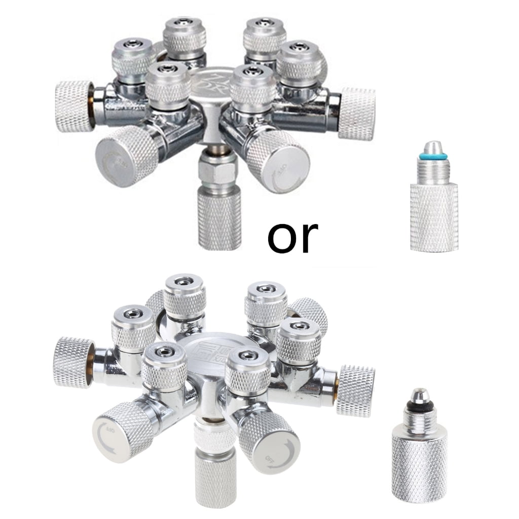 Aquarium Multi-ways CO2 Distributor Splitter Needle Valve Check Valve ...