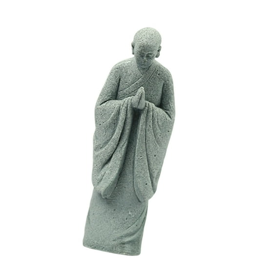 Aquarium Ornament Decoration,Monk Statue Sculpture Resin Buddhas Fish ...