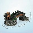 Aquarium Ornament Fish Tank Bridge Landscape Tree Small Artificial ...