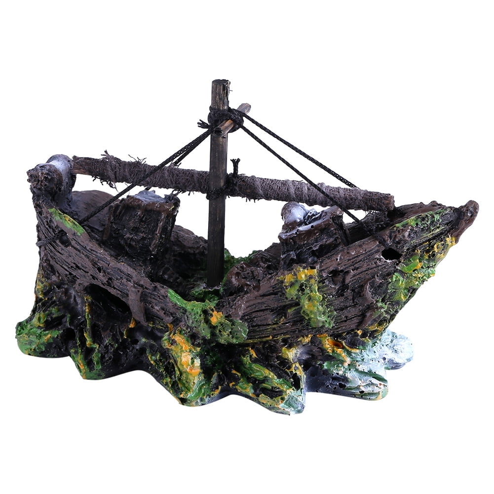 Customer reviews for Aquarium Ornament Resin Boat Aquarium Pirate Ship ...