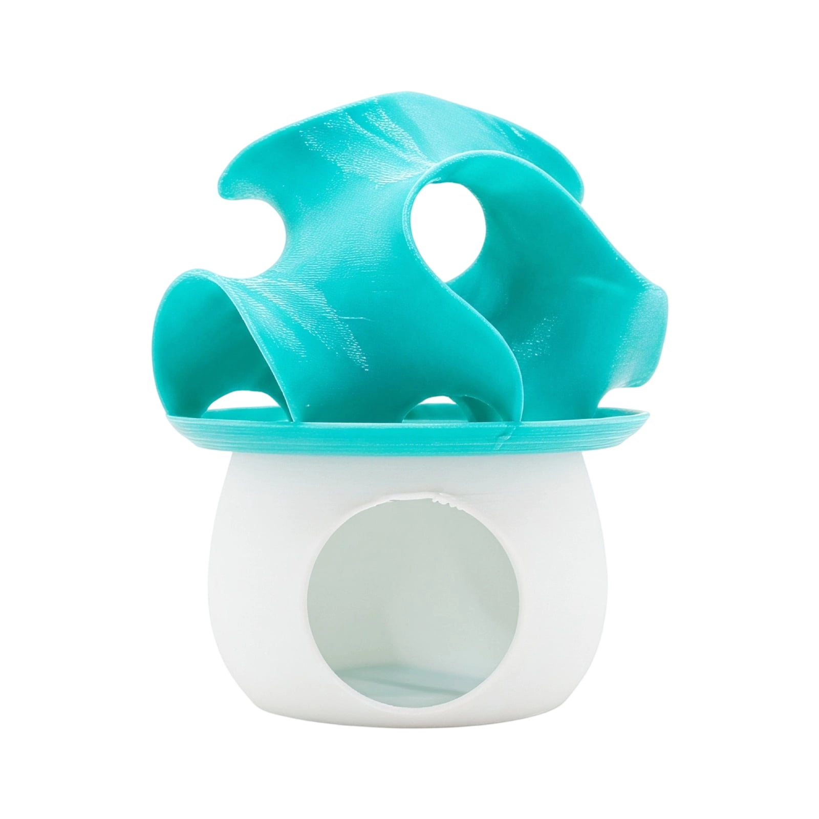 Aquarium Ornament, Turquoise Mushroom House, 1 Pack Resin Fish Tank ...