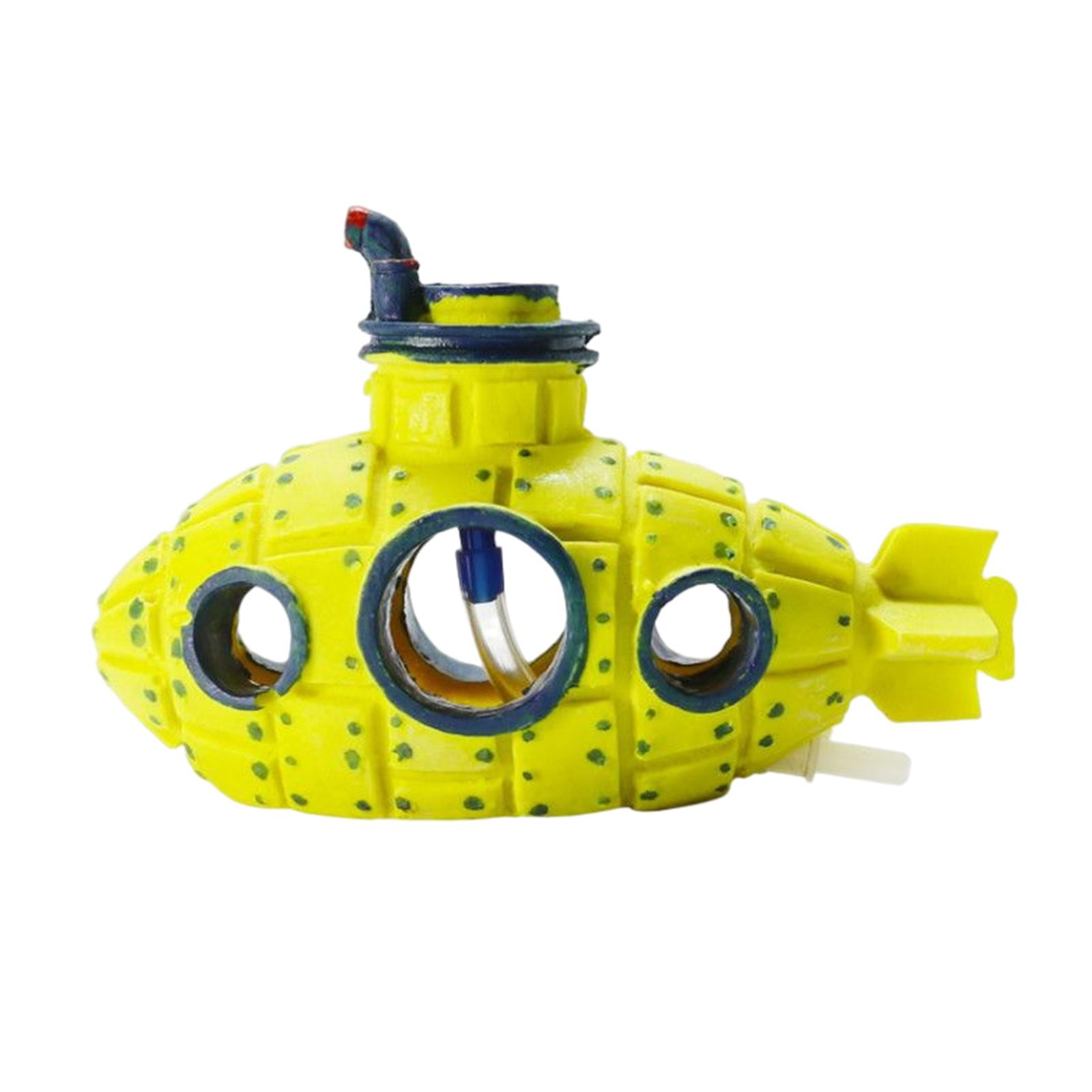 Aquarium Ornaments Submarine, Decorative Fish Hideout House Landscape ...