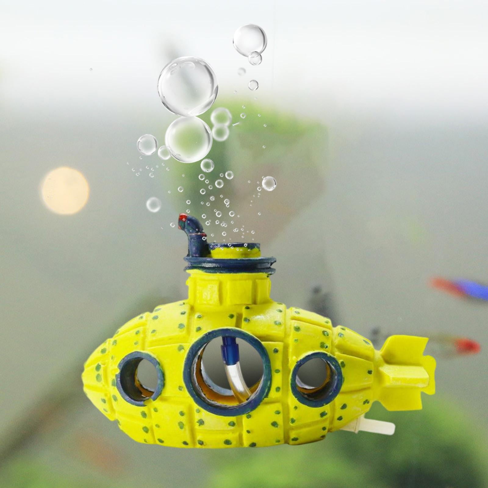 Aquarium Ornaments Submarine, Small Fish Cave Fish Tank Decoration for ...