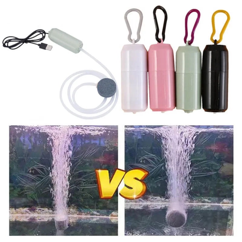 Aquarium Oxygen Air Pump Mini 5v 1W Oxygen Booster Portable USB Mute ...
