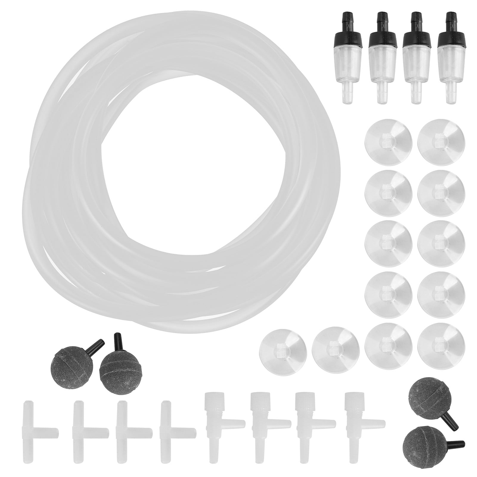 Aquarium Oxygen Tube Check Valve Fish Tank Bubble Stone Set Aquarium ...