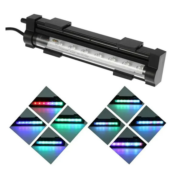 Aquarium Oxygen Waterfall Led Light Submersible Bubble Decor Lamp for ...