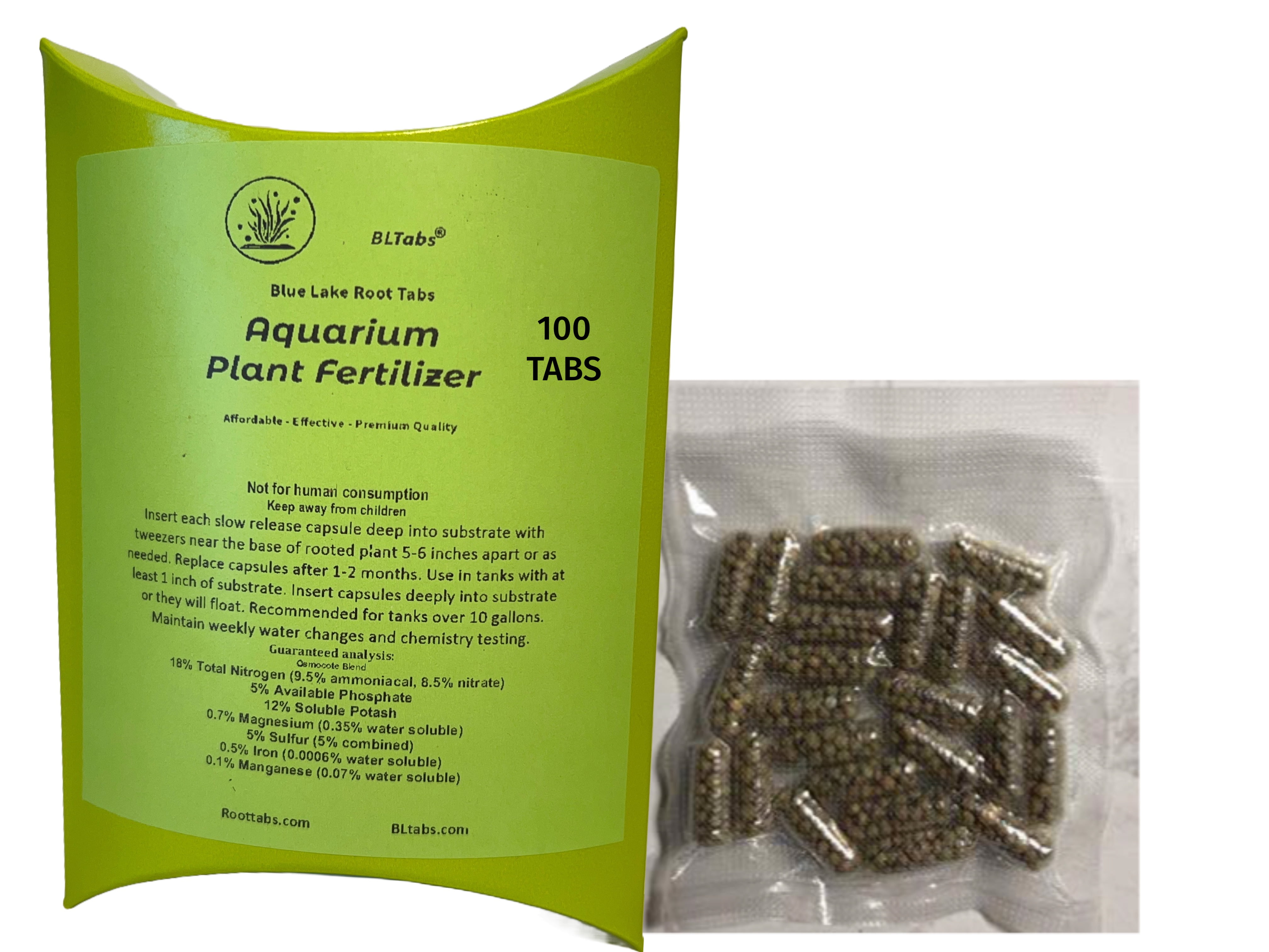 Aquarium Plant Root Fertilizer Tabs | 100 Count | Blue Lake Root Tabs ...